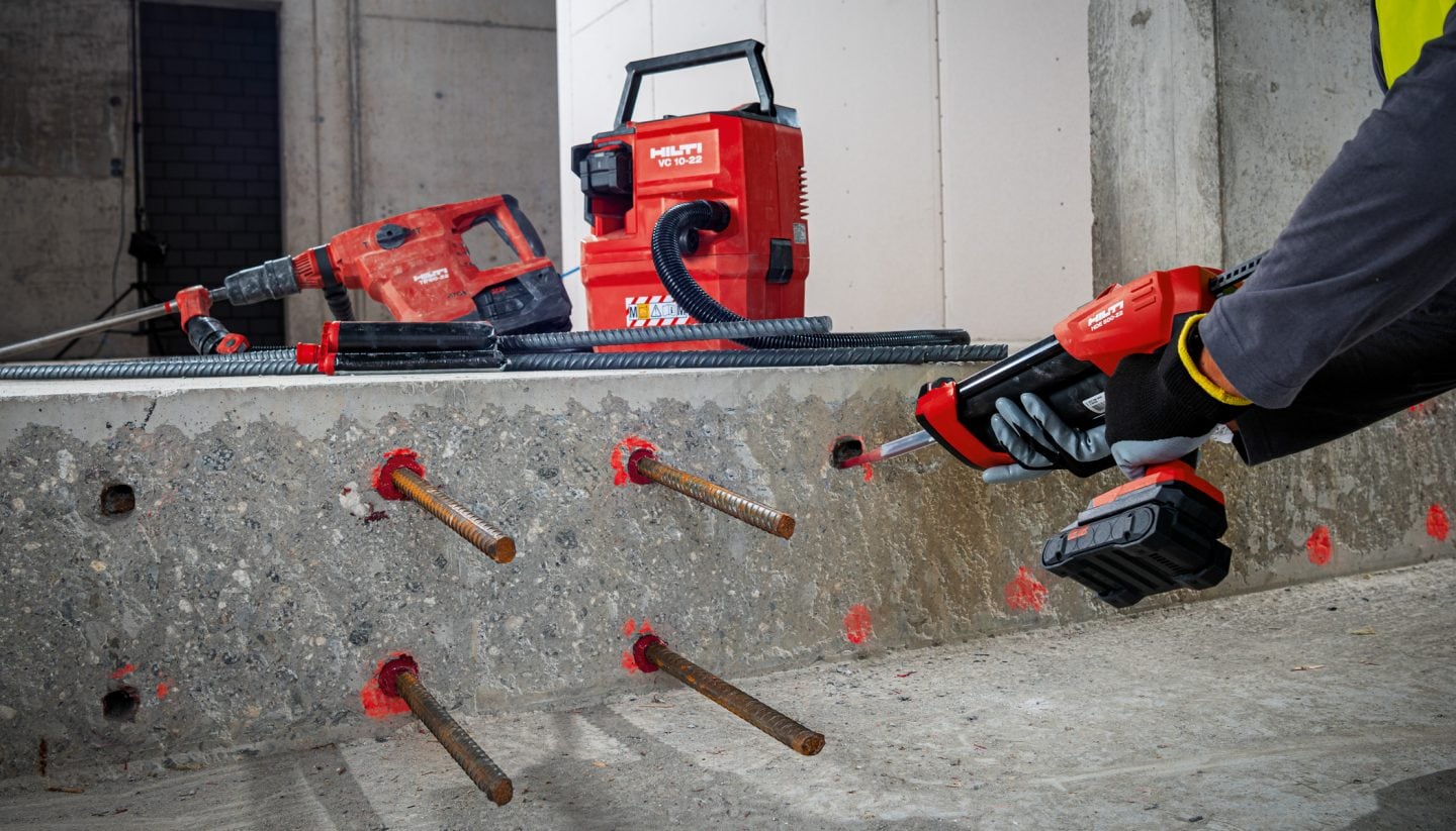 Scellement d'armatures rapportées - Hilti France