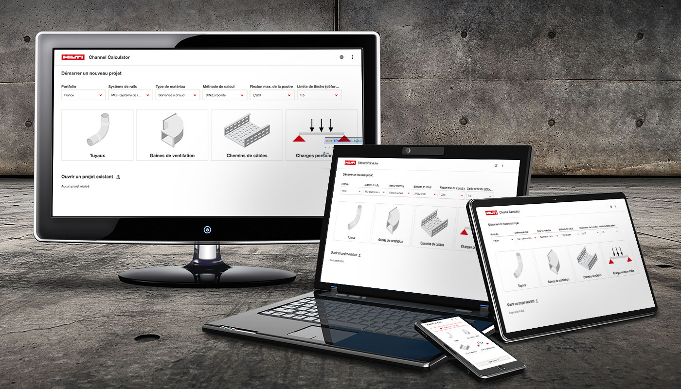 Hilti Channel Calculator App - Hilti France