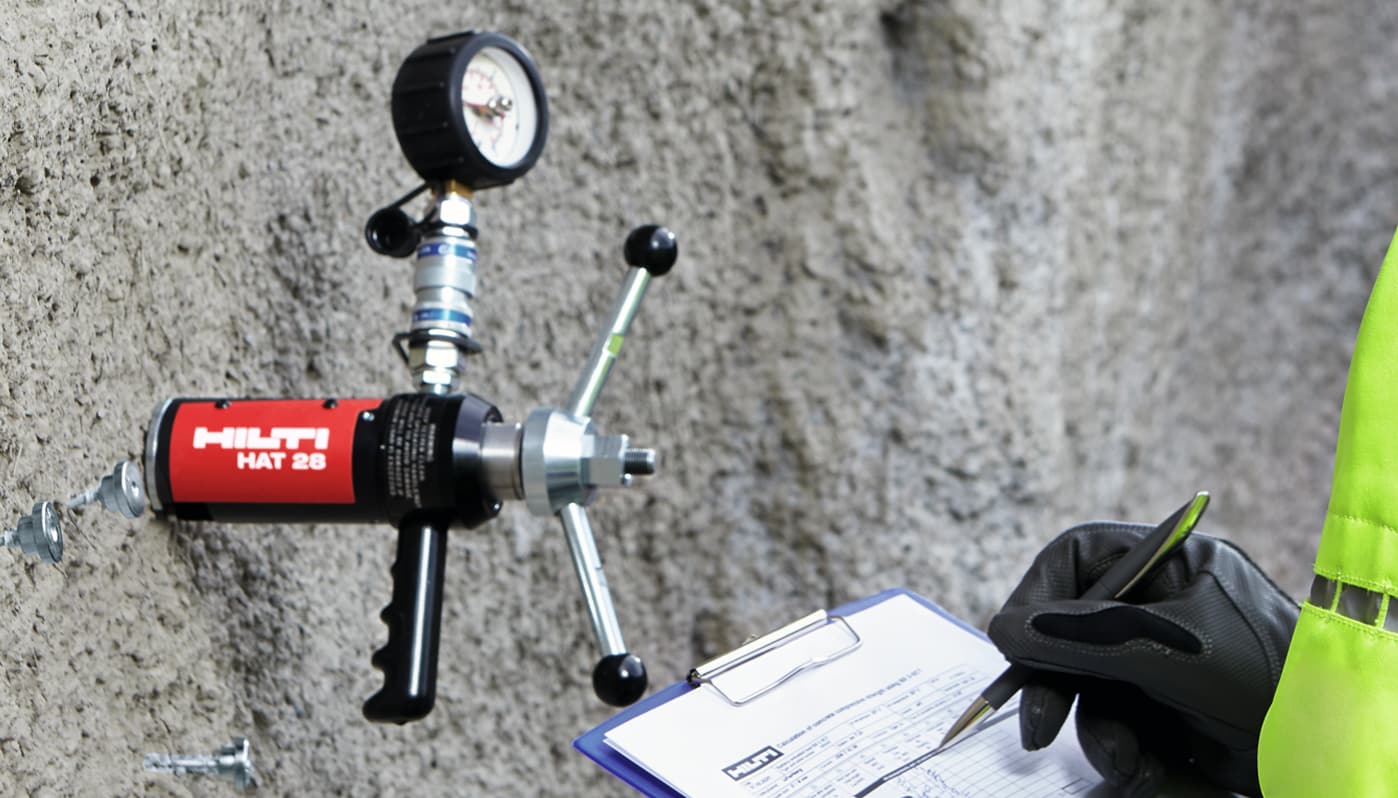 Essais d'arrachement sur chantier - Hilti France