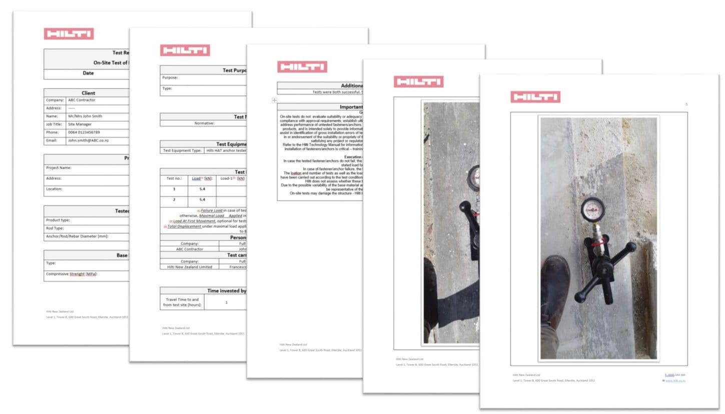 Essais d'arrachement sur chantier - Hilti France